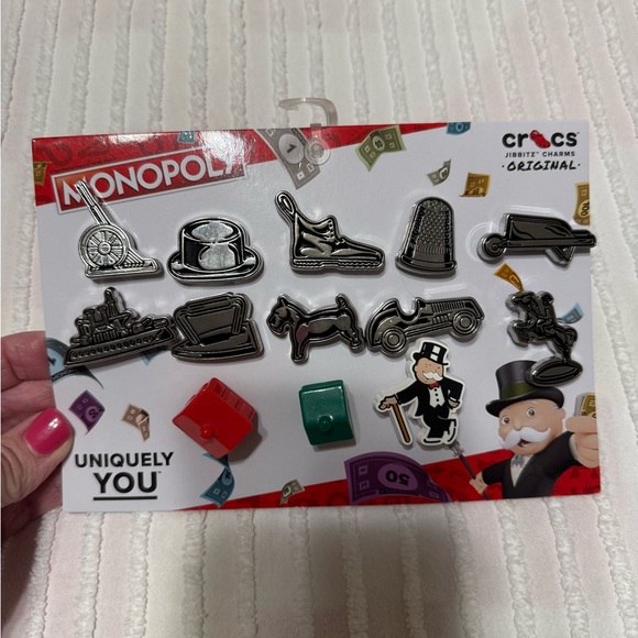 CROCS | Games | Monopoly Crocs Jibbitz Charms 3 Piece Set | Poshmark
